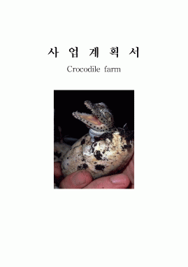 악어농장(Crocodile farm) 사업계획서-1페이지