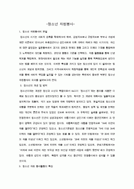 [분석/조사] 청소년 자원봉사 -1페이지