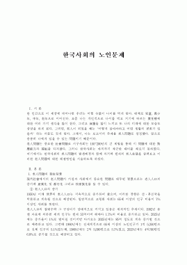 한국사회의 노인문제-1페이지