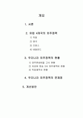 유럽국가 외주정책의 성공요인과 우리나라의 외주정책의 문제점에 관한 연구-1페이지