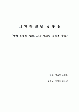  시각 장애인 스포츠와 종류-1페이지