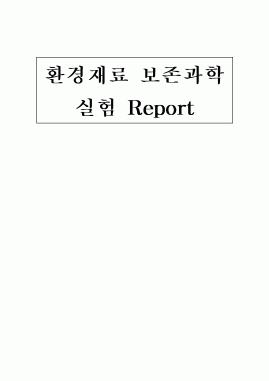  환경재료 보존과학 실험 레포트-1페이지