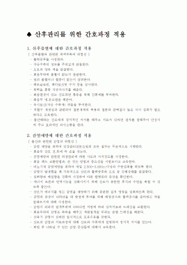  산후관리를 위한 간호과정-1페이지