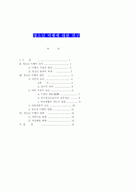 청소년비행에 관한 고찰(문제점과 대안중심)-1페이지