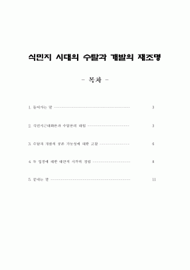 식민지 시대의 수탈과 개발의 재조명-1페이지