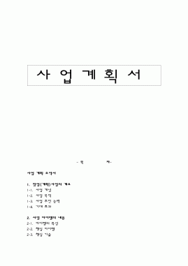 스팀 세차 사업계획서-1페이지