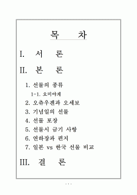 일본의 선물 답례 문화-1페이지