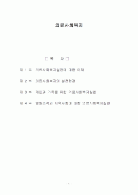 의료사회복지실천에 대한 고찰-1페이지