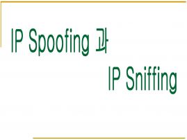  IP Spoofing 과 IP Sniffing-1페이지