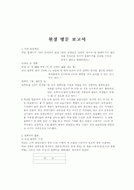 현장 방문 보고서 - 초등학교를 다녀와서-1페이지