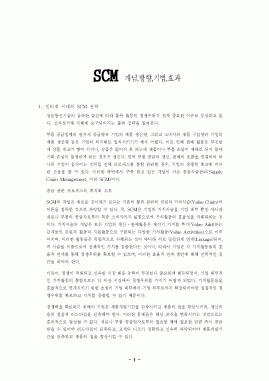 SCM 개념,방향,기법,효과-1페이지