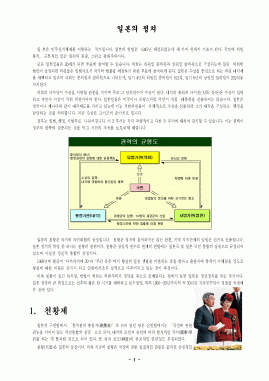 일본의 정치 분석-1페이지