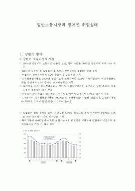 일반노동시장과 장애인의 취업실태-1페이지