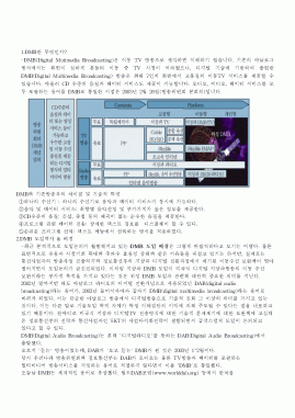 [공학/컴퓨터/통신] DMB에 관하여-1페이지