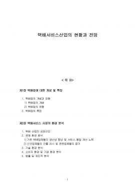 택배서비스산업의 현황과 전망-1페이지