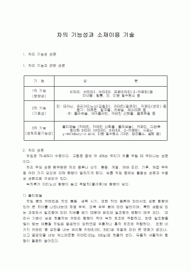  차의 기능성과 소재이용 기술-1페이지