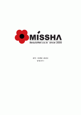 미샤(MISSHA)마케팅 분석-1페이지