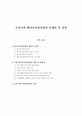 우리나라 엔지니어링산업의 문제점 및 전망-1페이지