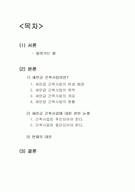 새만금 간척사업의 문제점과 앞으로 나아가야 할 방향-1페이지