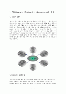 CRM의 정의 및 사례-1페이지