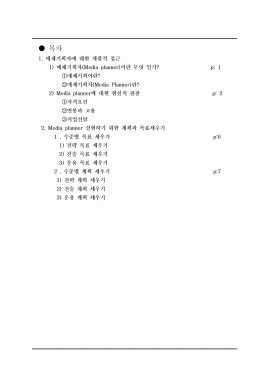 매체기획자(media planner)가 되기 위한 경영학적 계획과 목표-1페이지