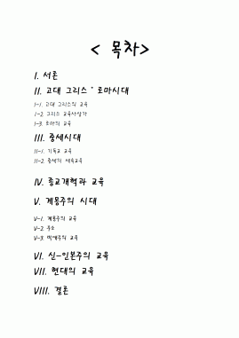 서양교육사 서양교육 그리스교육 로마교육 중세교육 교육사상 교육사 교육사상가 교육학-1페이지