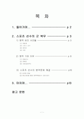 스포츠 선수와 병역-1페이지