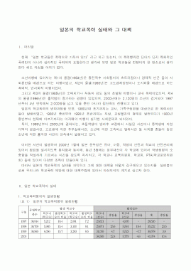 일본의 학교폭력 실태와 그 대책-1페이지