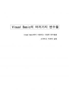 Visual Basic의 여러가지 변수들-1페이지