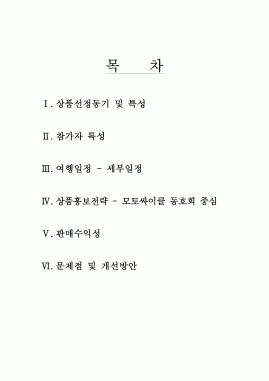 사업 계획서 (인도 모터싸이클 여행)-1페이지