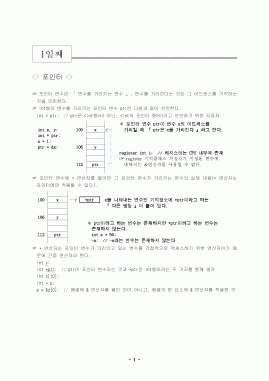  C++ 각 변수의 정의 및 설명-1페이지