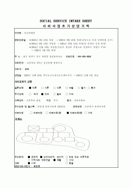 사회사업초기상담기록-1페이지