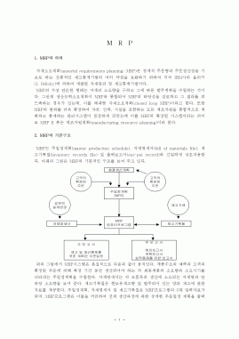 MRP(자재소요계획)-1페이지