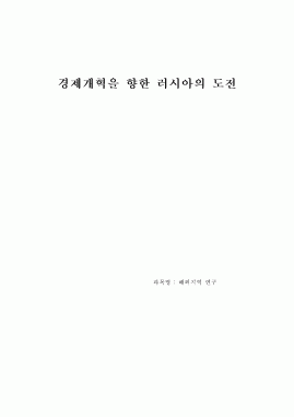 경제개혁을 향한 러시아의 도전-1페이지