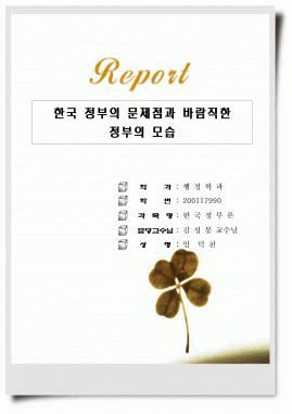 한국 정부의 문제점-1페이지
