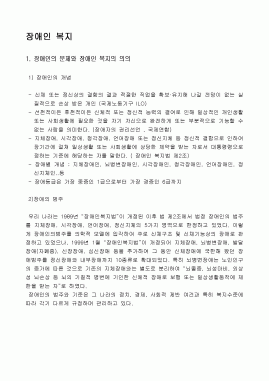 장애인 복지 의의와 문제와 해결방안-1페이지