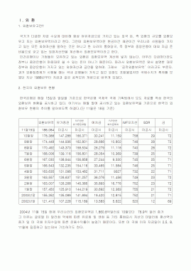 한국의 외환보유고 현황-1페이지