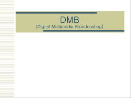 DMB(Digital Multimedia Broadcasting)-1페이지