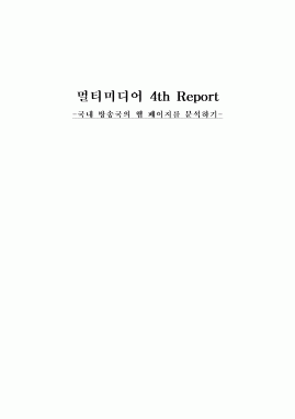 국내 방송국 웹 페이지 분석-1페이지