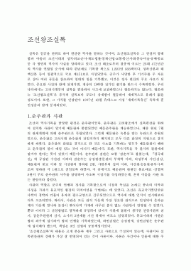 [분석/조사] 조선왕조실록 -1페이지