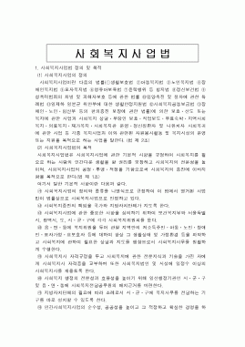 [사범/법학] 사회복지사업법 [분석/조사] -1페이지