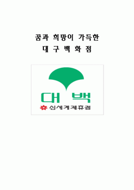 대구백화점 경영전략-1페이지