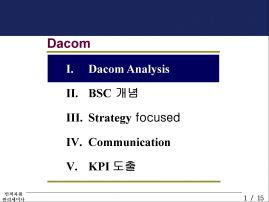 기업들의 인적자원관리 사례조사 Dacom Analysis-1페이지