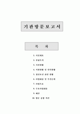 정신보건센터 기관방문 보고서-1페이지