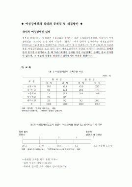 여성장애인의 실태와 문제점 및 해결방안-1페이지