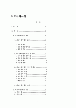 의료사회사업에 관한 조사-1페이지