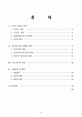 빈곤청소년의 현황과 특성 및 개입방안-1페이지