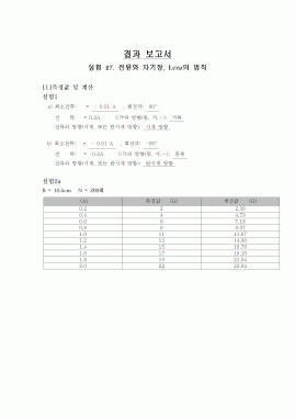 전류와 자기장, Lenz의 법칙-1페이지