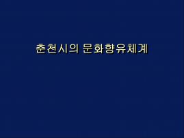 춘천시의 문화향유체계-1페이지