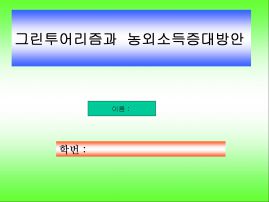 그린투어리즘과 농외소득증대방안-1페이지